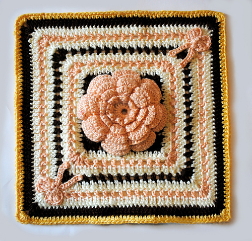 Ravelry: Ribbon and Roses Square pattern by Teresa J. Kohlhoff