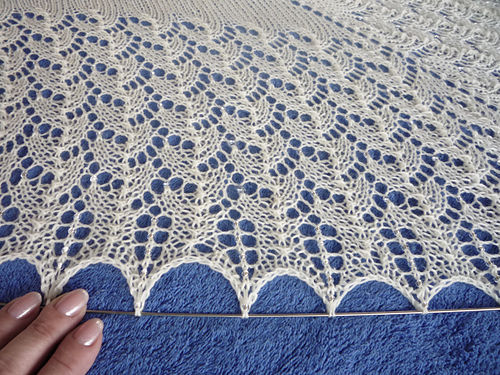 Ravelry: MyDailyFiber's Beaded Shawl for a Bride