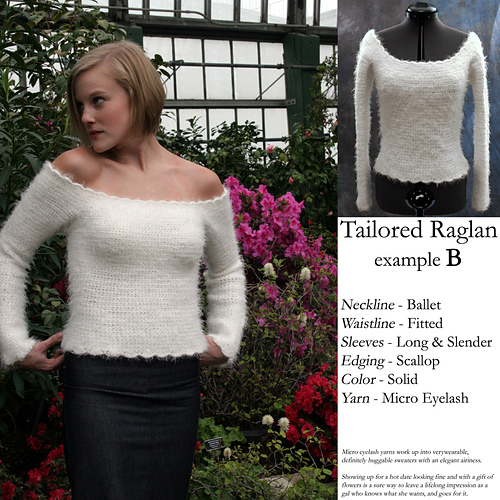 Ravelry: Ballet Neckline Raglan pattern by Josi Hannon Madera