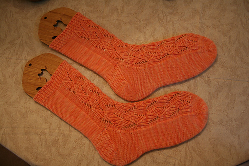 Ravelry: Ribbed Ribbon Socks pattern by Wendy D. Johnson