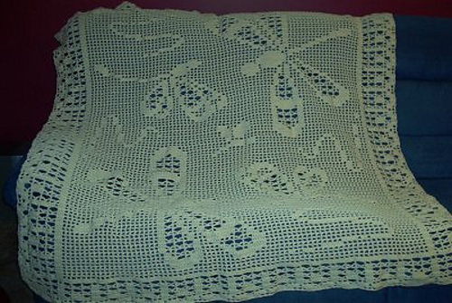 Ravelry: Dragonfly Filet Afghan pattern by Hartmut Hass