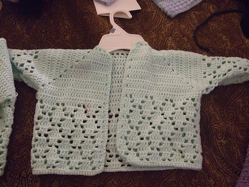 Ravelry: Diamond Cascade Layette: Sacque & Bonnet pattern by Judy Bolin