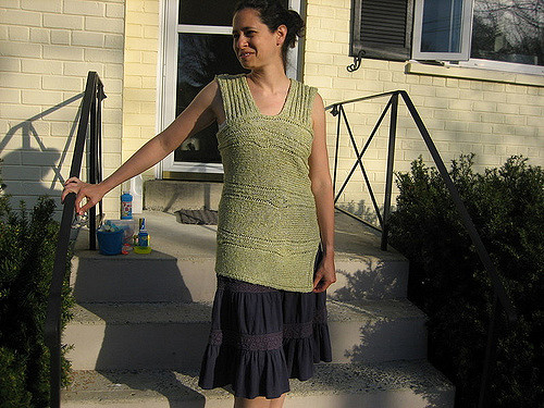 Ravelry: Roundabout Leaf Tank pattern by Norah Gaughan