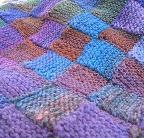 Ravelry: Garter Stitch Entrelac Throw pattern by Debbie Bliss