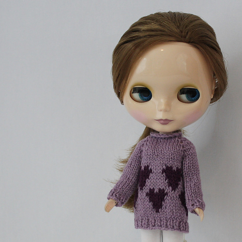 Ravelry: Cyndi Sweater for Blythe pattern by Anne Heidemann