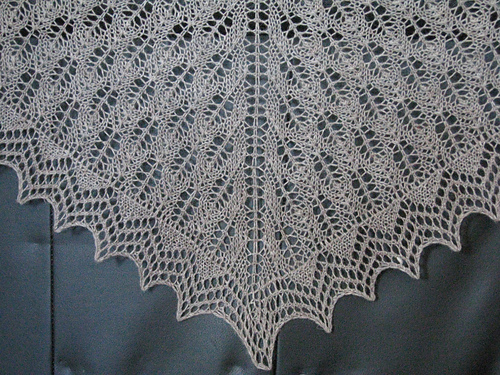 Ravelry: Fir Cone Triangular Shawl pattern by Fruitcake Knits