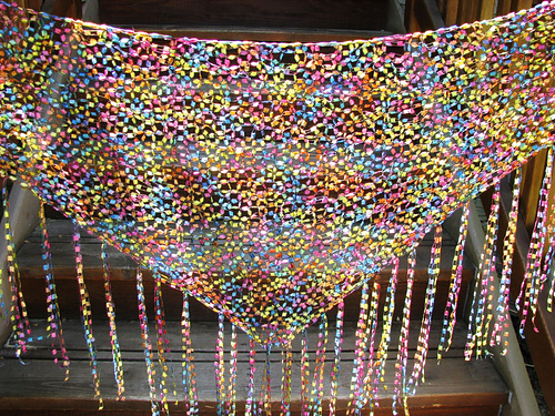 Ravelry: Trellis Triangle Shawl pattern by Lion Brand Yarn