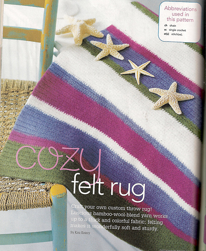 Ravelry: Felted Striped Rug pattern by Kim Kotary