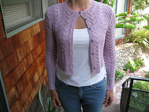 Ravelry: 37 Cropped Jacket in Lace Pattern pattern by Rebecca Design Team