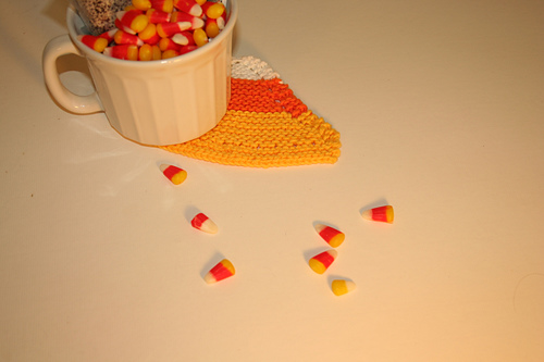 Ravelry: Candy Corn Mug Rug pattern by Maile Mauch