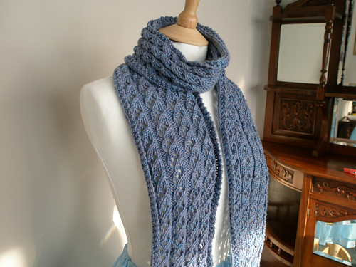 Ravelry: Waterfall Lace Scarf pattern by Katinka Knits