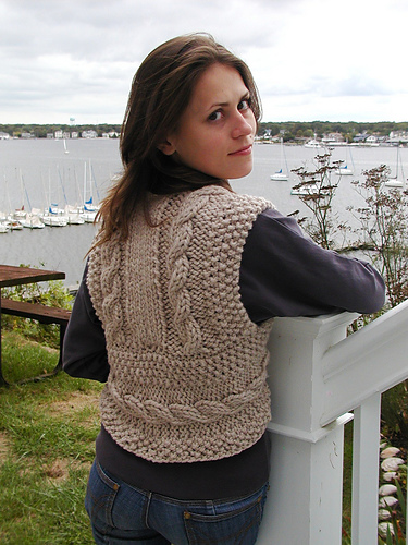 Ravelry: Bulky Cable Vest pattern by Sarah Punderson