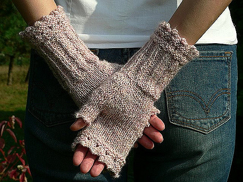 Ravelry: Victoria Fingerless Mittens pattern by Louisa Harding