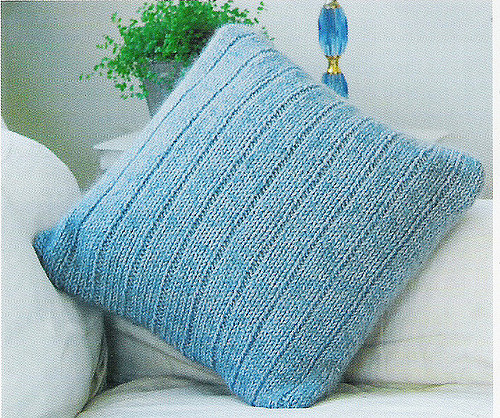 Ravelry: Soft Ribbed Cushion (Blue) pattern by Erssie