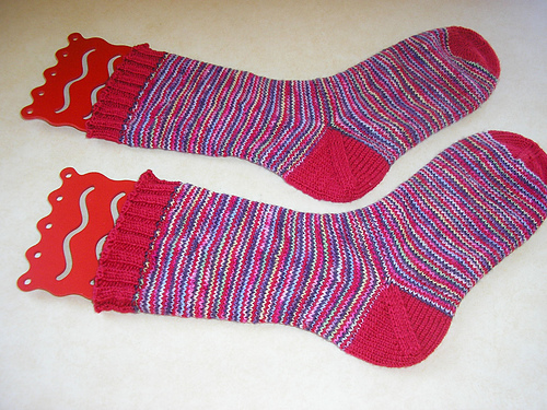 Ravelry: Helical Stripe Socks pattern by Grumperina