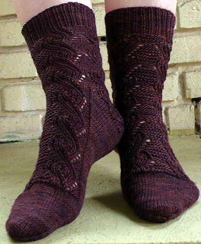 Ravelry: Woodsmoke Sock pattern by Anne Hanson