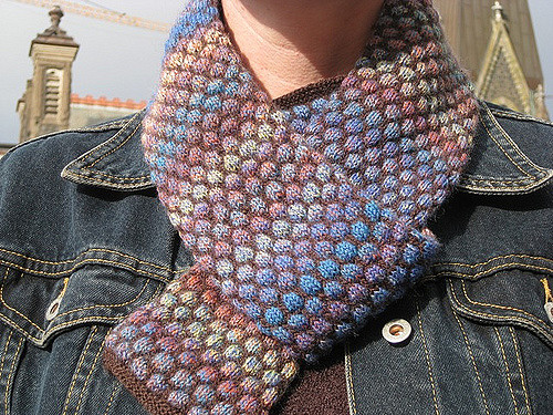 Ravelry: Stained Glass Bubble Hat & Scarf pattern by Jen Hurley