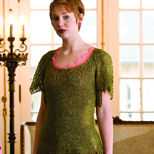 Ravelry: Anjou: Lacy tie-hem tunic pattern by Kristeen Griffin-Grimes
