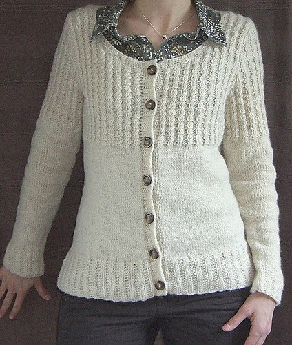 Ravelry: Half Cabled Cardigan pattern by Maschas Maschen