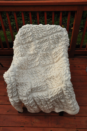Ravelry: Cascading Leaves Throw pattern by Lion Brand Yarn