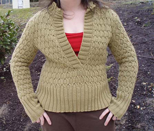 Ravelry: Honeycomb Henley pattern by Norah Gaughan