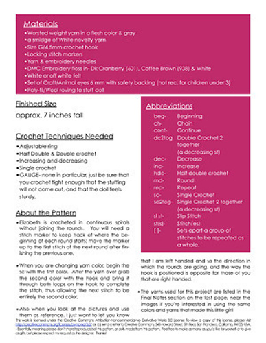 Ravelry: Elizabeth in a rabbit costume pattern by Mia Zamora Johnson