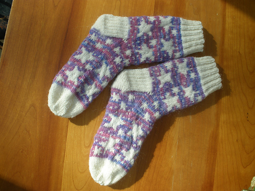 Ravelry: Stars in the Evening Sky Socks pattern by Cindy Craft