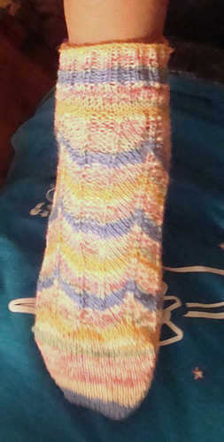 Ravelry: Chevron Loomed Socks pattern by Naomi Nova