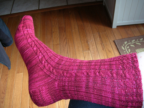 Ravelry: Cable Clock Socks pattern by Ann Budd