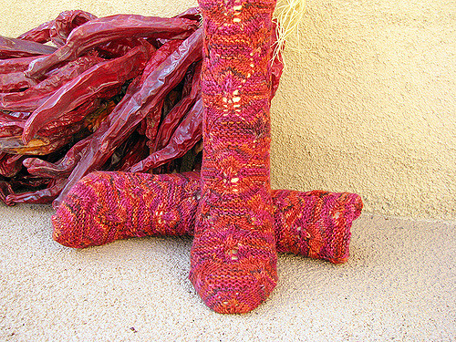 Ravelry: Chile Ristra Socks pattern by Grace Anna Farrow