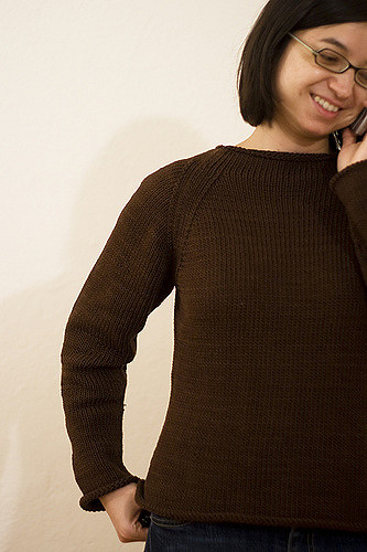Ravelry: Raglan Sweater with Funnel Neck pattern by Debbie Bliss