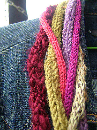 Ravelry: Spaghetti scrap scarf (with i-cords) pattern by Circé Belles ...