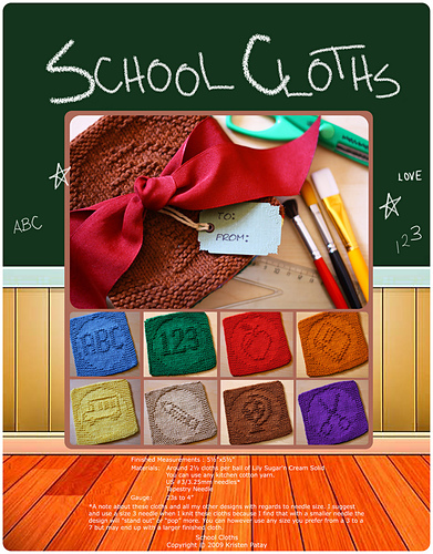 Ravelry: School Cloths pattern by Kris Knits
