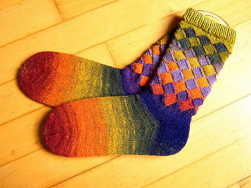 Ravelry: buttercupia: Noro Entrelac Socks pattern by Jamie Fritz