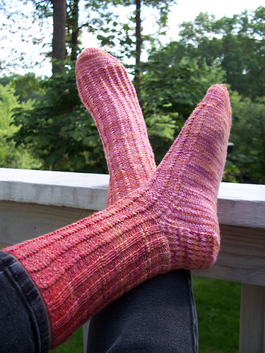 Ravelry: Mock Cable Rib Socks pattern by Jen Lucas