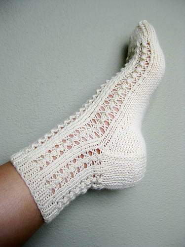 Ravelry: Simply Lovely Lace Socks pattern by Karen Baumer