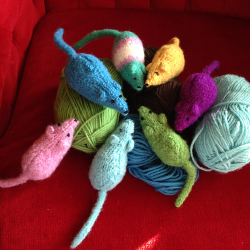 Ravelry: Knit Felted Catnip Mice pattern by Jen Kubeck