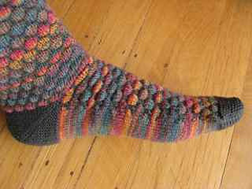 Ravelry: Stained Glass Bubble Socks pattern by Jen Hurley