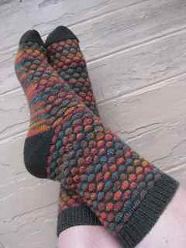 Ravelry: Stained Glass Bubble Socks pattern by Jen Hurley