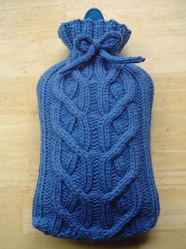 Ravelry: Cabled Hot Water Bottle Cosy pattern by Alexis Layton