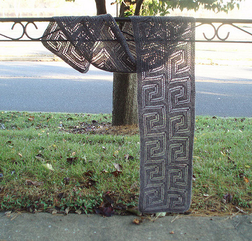 Ravelry: Greek Key Lace Scarf pattern by Jay Petersen