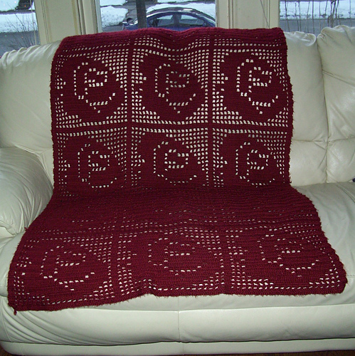 Ravelry: Wedding Roses Filet Afghan pattern by Ann Kirtley