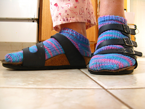 Ravelry: Toe-up Fixation Footies pattern by Sarah H Arnold