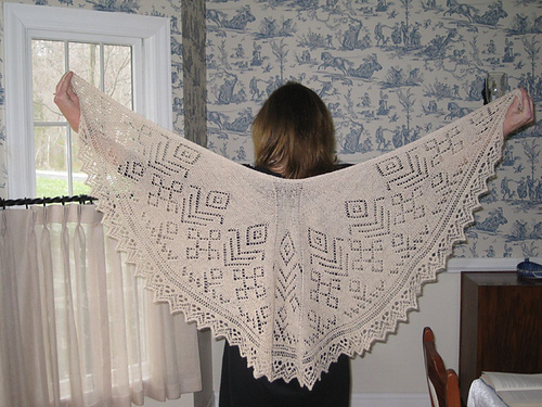 Ravelry: Birita Faroe Island Shawl pattern by Elsa Maria Baerentsen