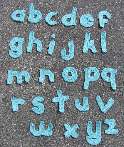Ravelry: Lowercase Alphabet Crochet Motifs pattern by Jenny R. Brown