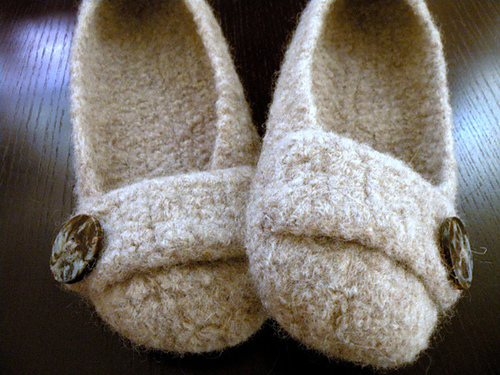 Ravelry: Felted Crochet Slippers pattern by Bonny Woods