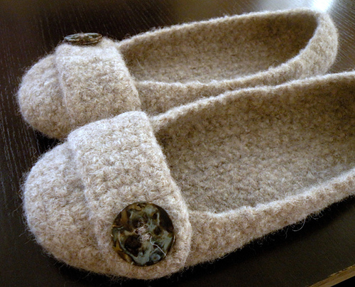 Ravelry: Felted Crochet Slippers pattern by Bonny Woods