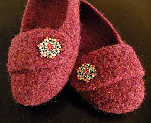 Ravelry: Felted Crochet Slippers pattern by Bonny Woods