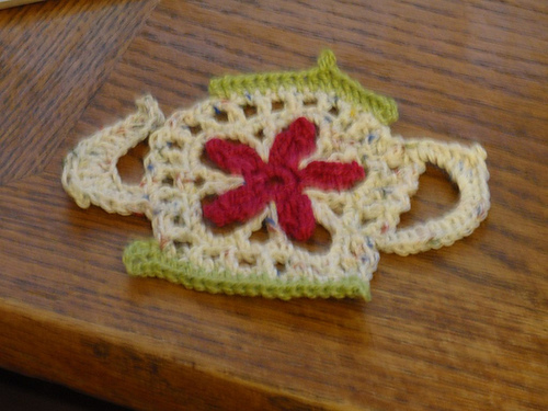 Ravelry: Tea Pot and Cup Applique pattern by SarahSweethearts