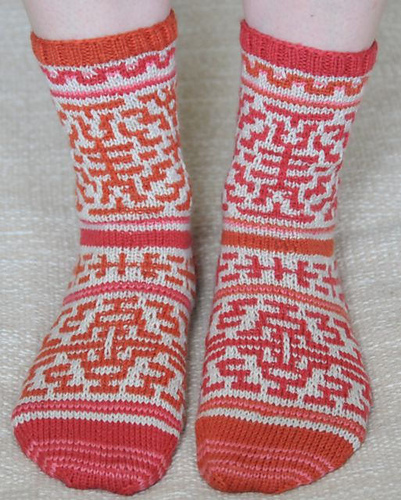 Ravelry: Fiesta of Color Socks pattern by Mary the Hobbit